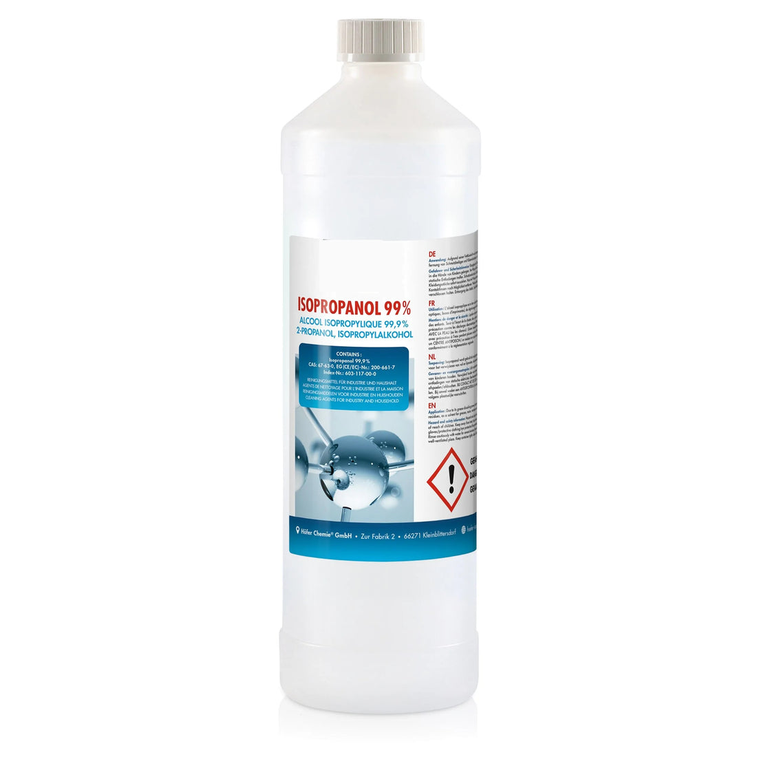 Isopropyl alcohol Isopropanol 99.9% IPA 1Litre – Splash Store Malta