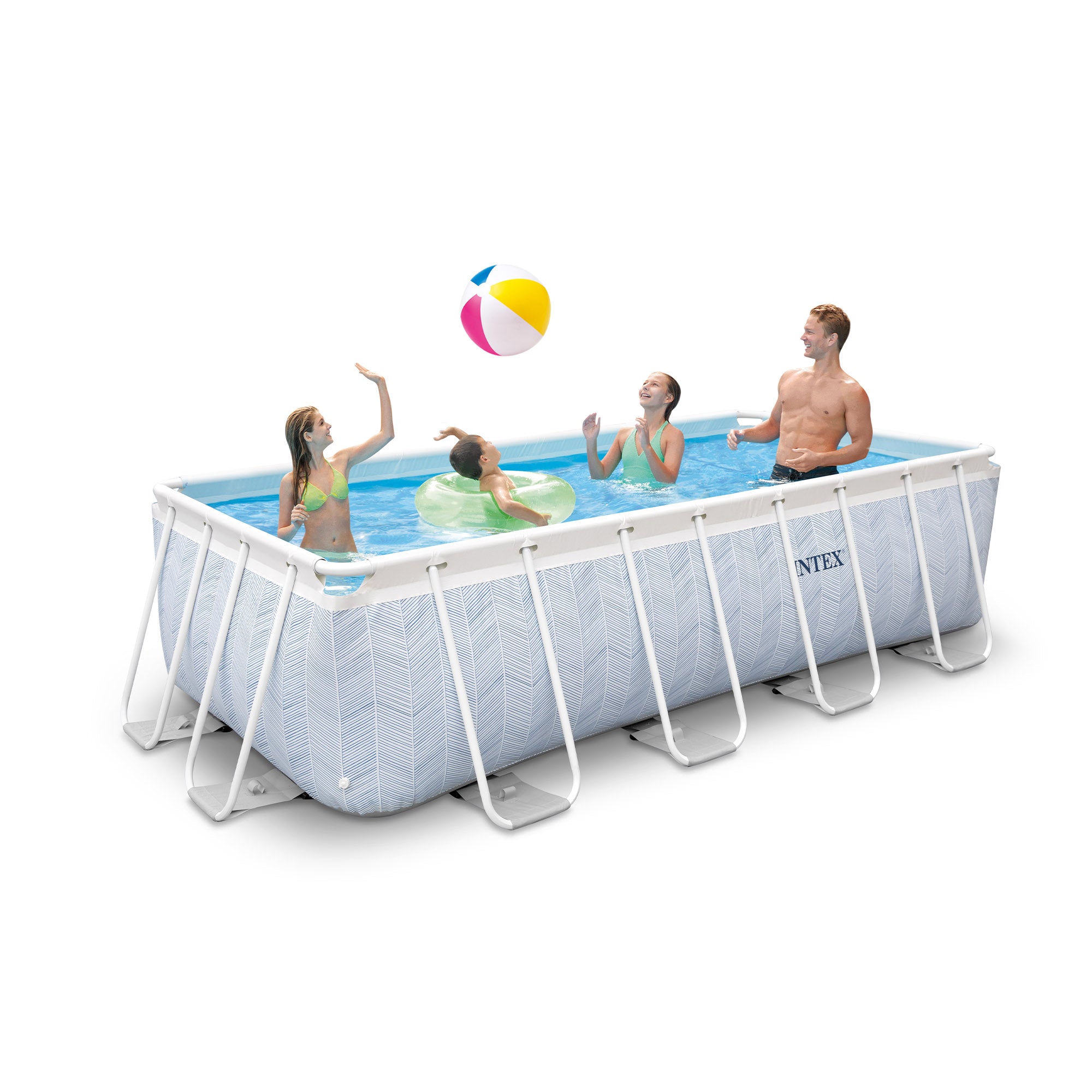Intex Chevron Frame Pool Prism 400x200x100 cm – Splash Store Malta